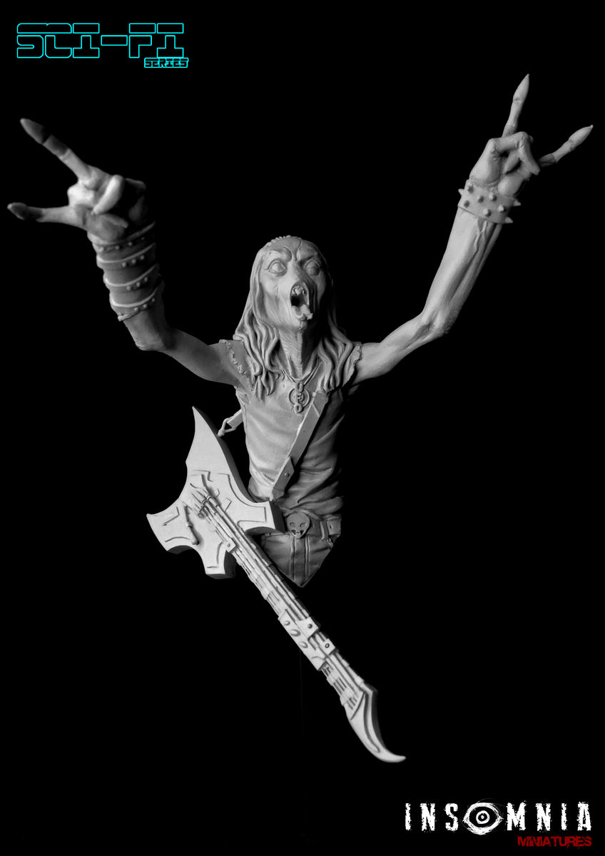 MetAlien - resin / miniature / bust / music / ufo / guitar / alien ...