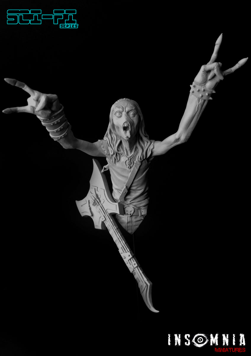MetAlien - resin / miniature / bust / music / ufo / guitar / alien ...